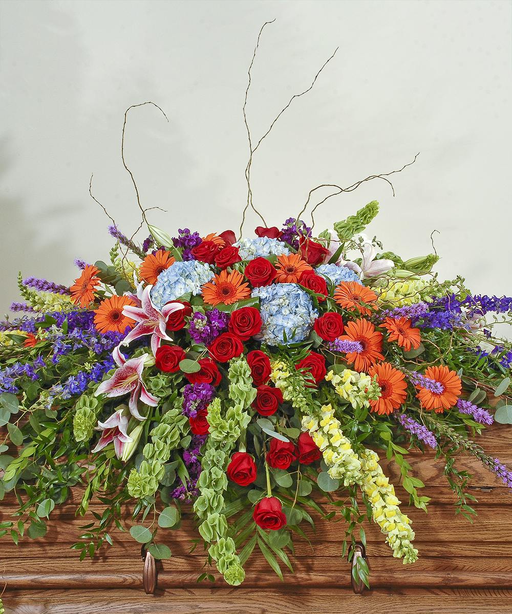 Colorful & Modern Casket Spray- San Mateo- Ah Sam